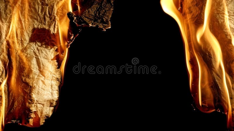 Burning old paper. stock photo. Image of blaze, paper - 74464364