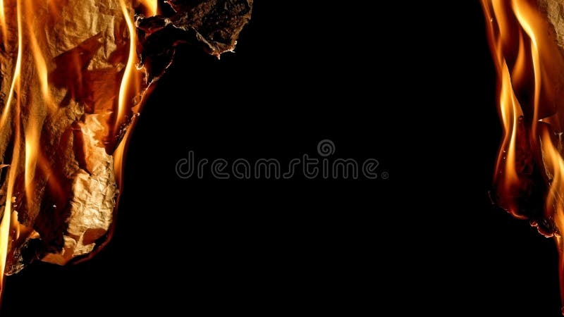 Burning old paper. stock image. Image of grunge, blank - 75577985