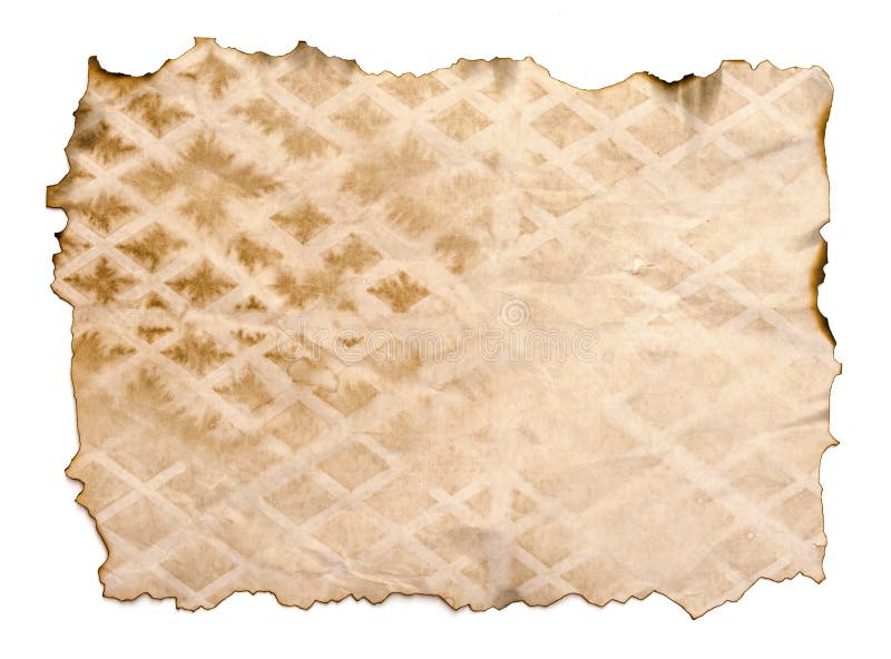 Burning Old Paper Sheet Isolated on White Stock Photo - Image of ...