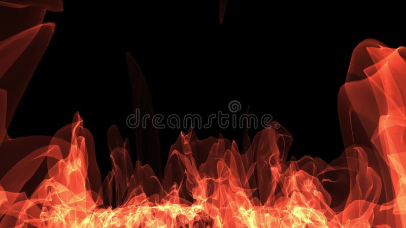 Burning Orange Hot Energy Animated ,Fire Particles Over Black ...