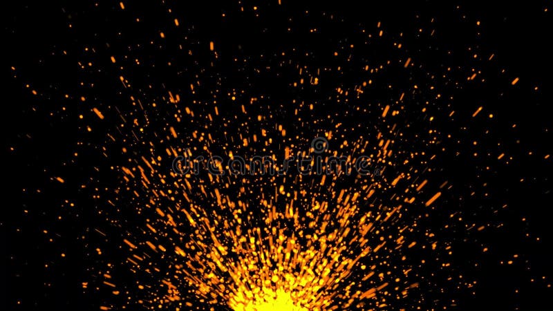 Burning Orange Hot Sparks Rise from Fire Seamless Loop ,Fire Particles ...