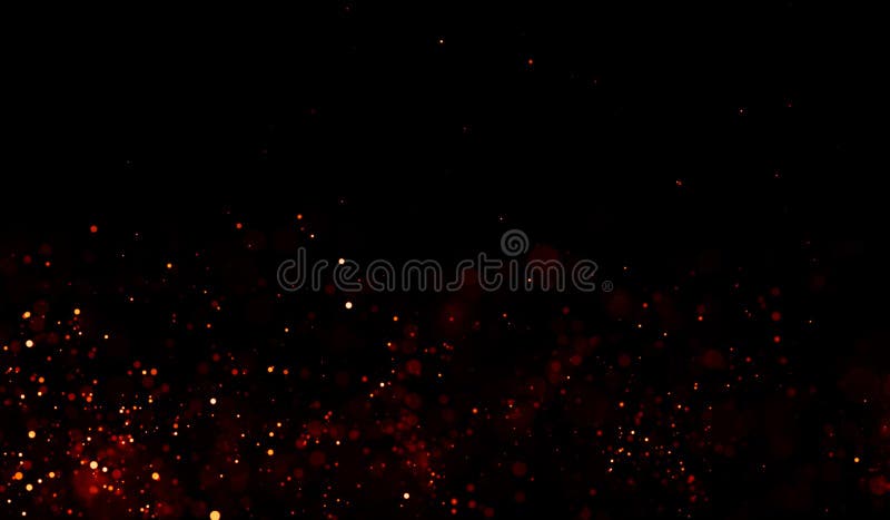 Burning Orange Sparks Rise from Fire ,Fire Particles on Black ...