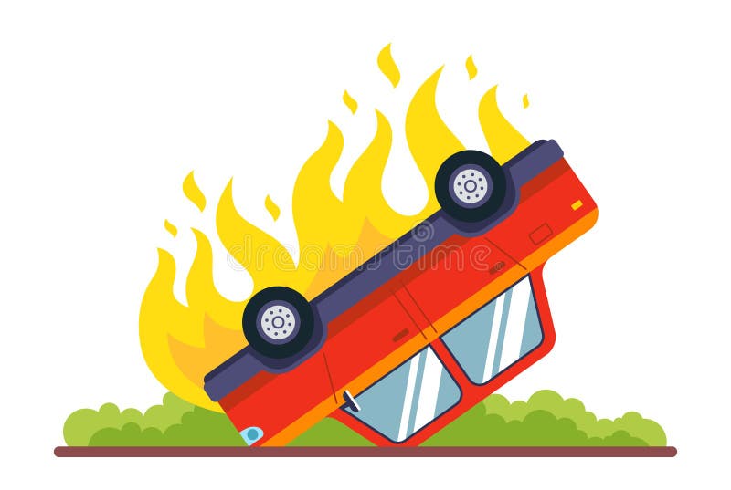 Overturned Car Stock Illustrations – 233 Overturned Car Stock ...
