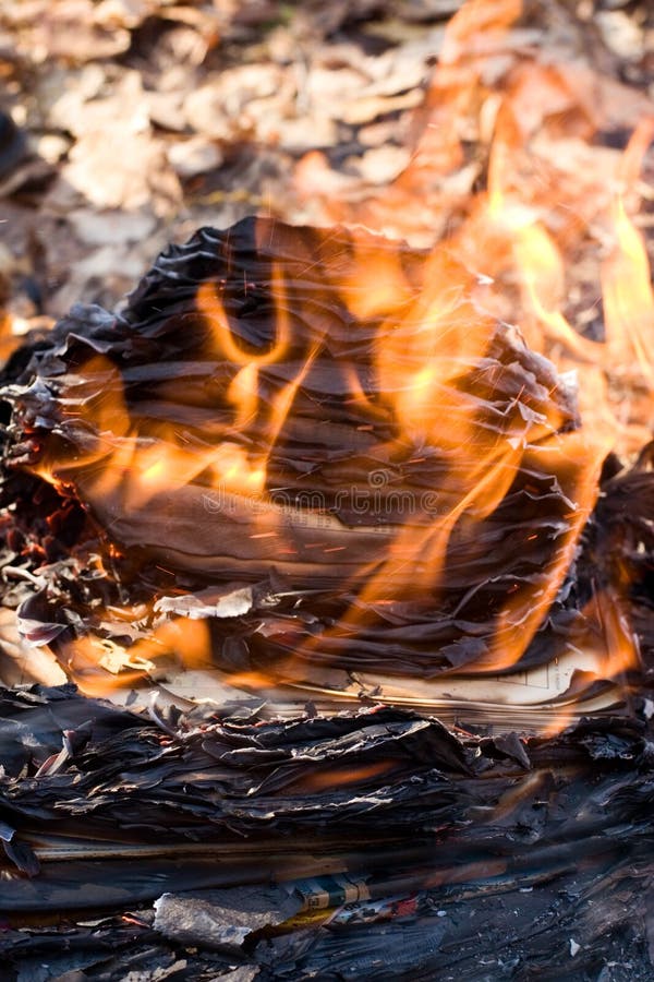 Burning paper stock photo. Image of alphabet, brown, macro - 12568138