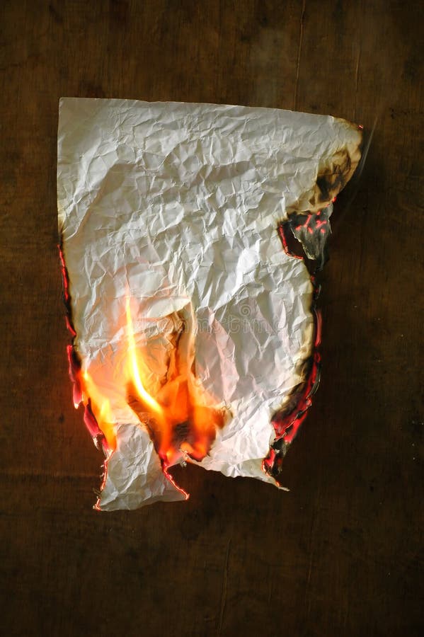 Burning paper stock photo. Image of aged, idea, flame - 15185280