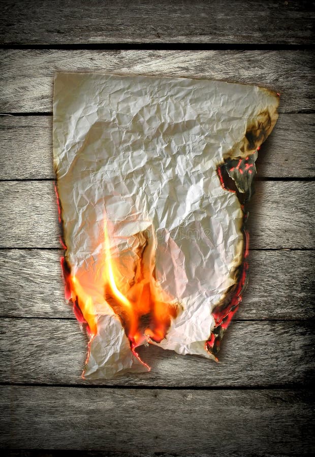 Burning paper stock photo. Image of aged, idea, flame - 15185280