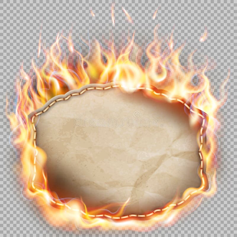 Burning Paper Banner. EPS 10 Stock Vector - Illustration of paper ...