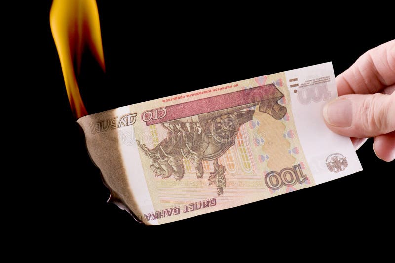 Burning Paper Currency Macro Stock Image - Image of examine, conceptual ...