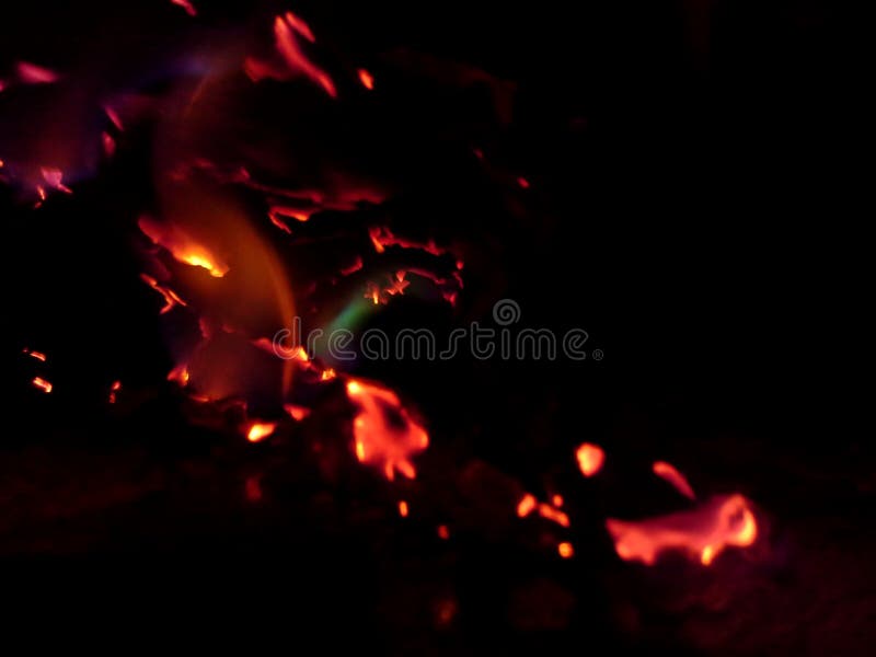 Burning Paper Embers of a Fire 2 Stock Image - Image of colourful ...