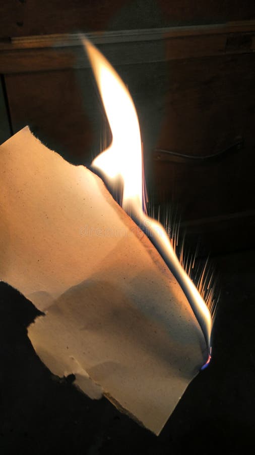 Burning paper stock photo. Image of paper, burn, independence - 74818736