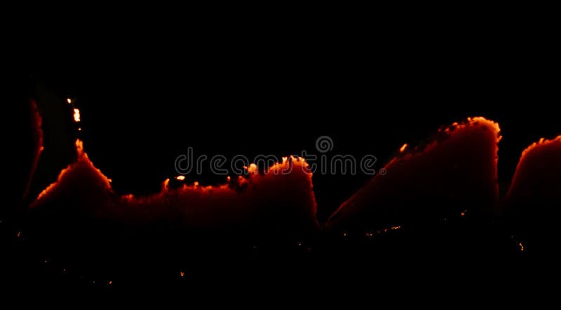 Burning Paper, Glowing Edge of Paper on a Black Background Stock Photo ...