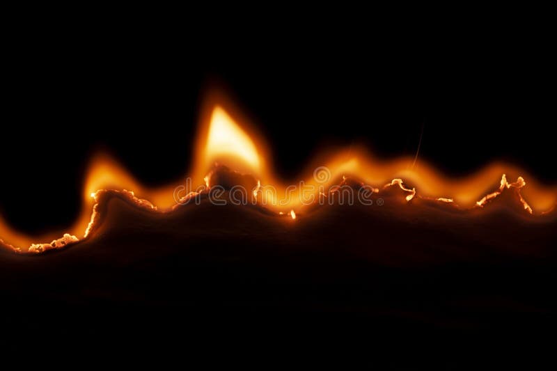 Burning Paper, Glowing Edge of Paper on a Black Background Stock Photo ...