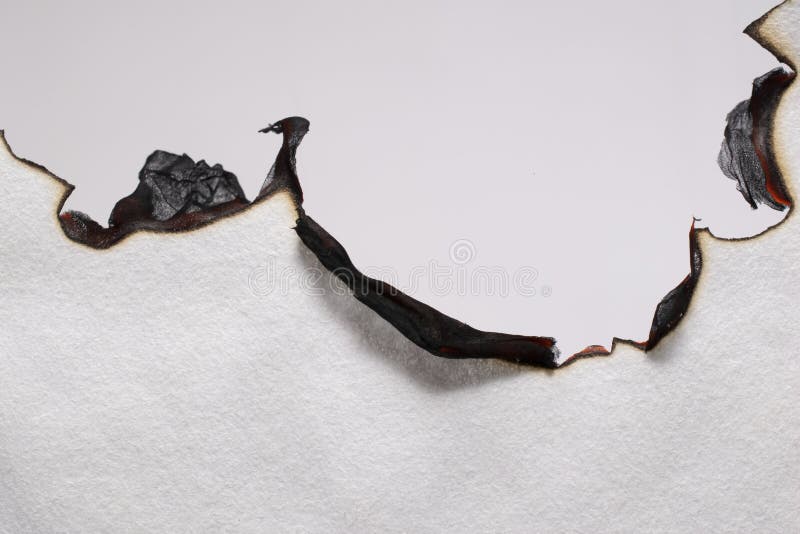 Burning Paper, Glowing Edge of Paper on a Black Background Stock Image ...