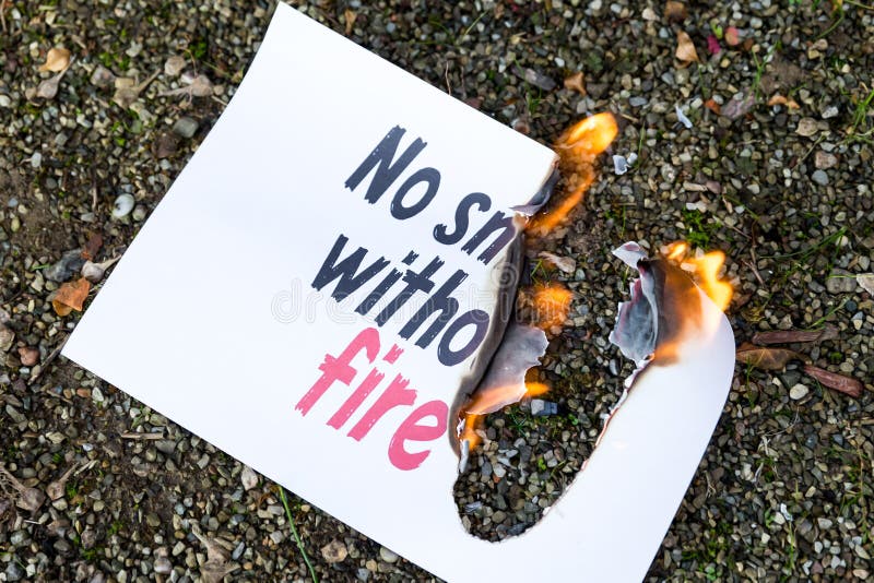 Burning Paper on the Ground Stock Image - Image of energy, fire: 67947183