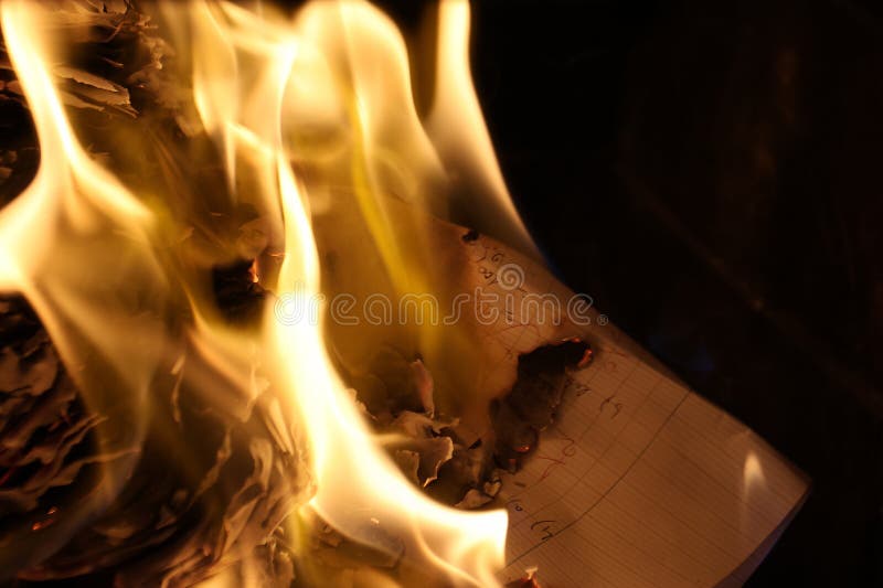 Burning Papers stock image. Image of flaming, border - 338851809