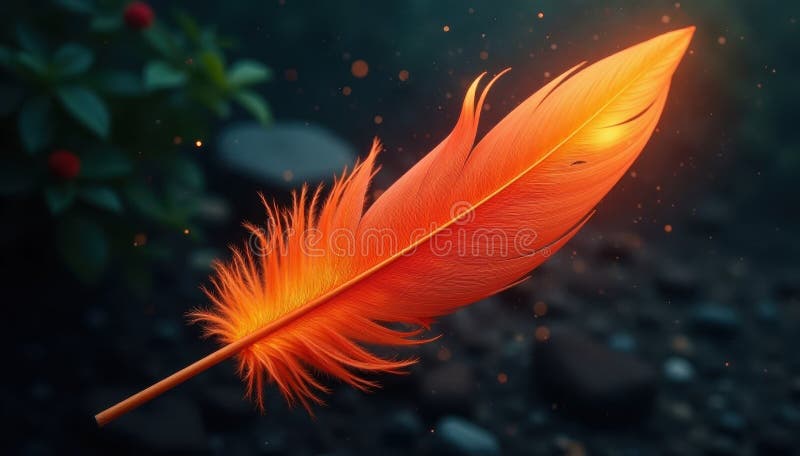 Burning Phoenix Feather, Hyperrealistic Macro, Motion Blur , Macro ...