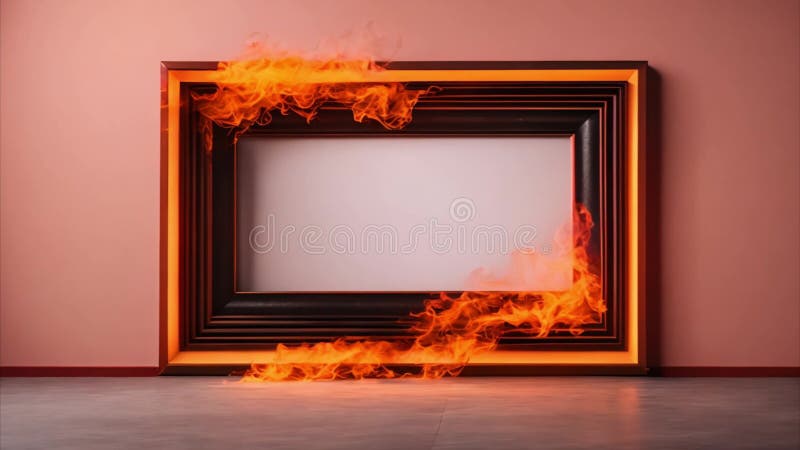 Flames Engulf a High-Rise Building in a Dramatic Nighttime Blaze with ...