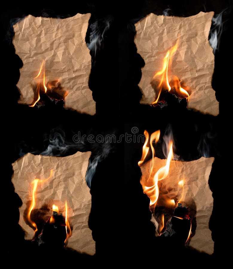 Burning paper stock image. Image of grungy, black, blaze - 15185285
