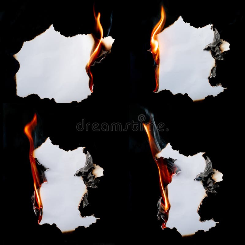 Burning paper stock image. Image of grungy, black, blaze - 15185285