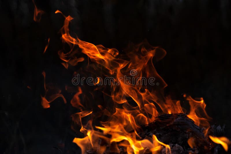 Fire Flames, Burning Pile of Cardboard and Waste Paper Stock Photo ...