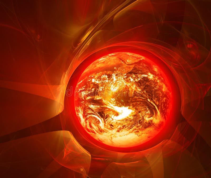 Burning planet stock illustration. Illustration of hopelessness - 10624106