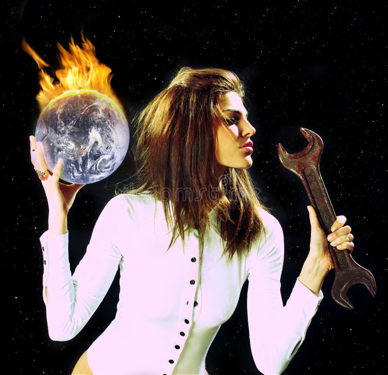 Burning planet stock image. Image of burn, pollution - 18338895