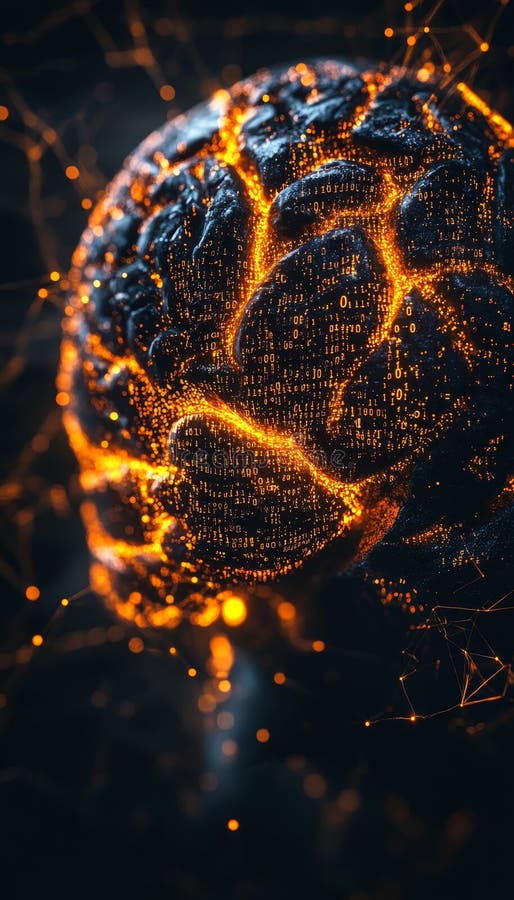 Burning Planet. Shattered Glowing. on Fire Object Exploding in Space ...