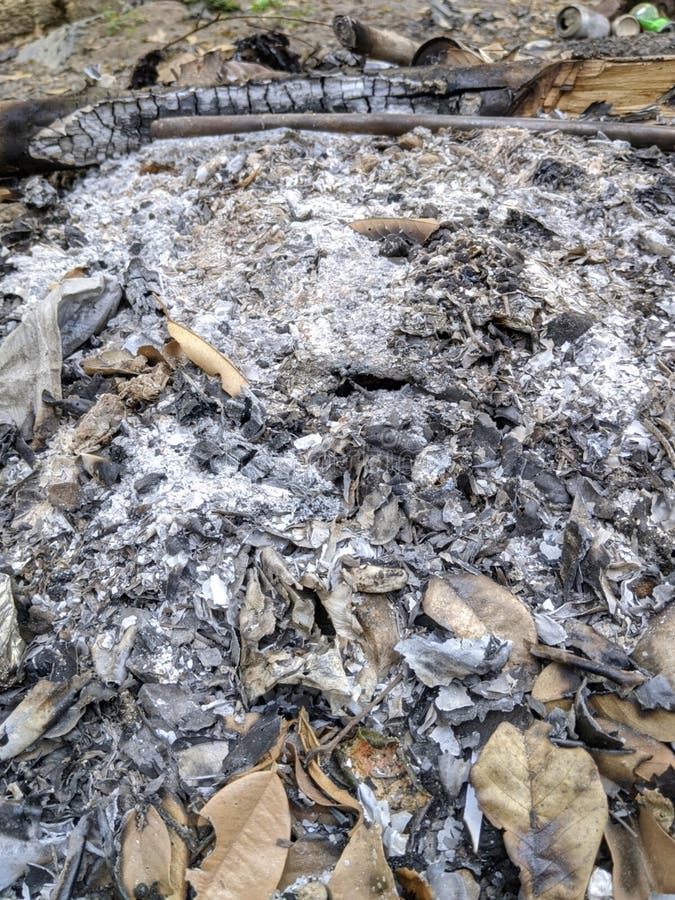 Burning Plastic Waste for Environmental Management Stock Image - Image ...