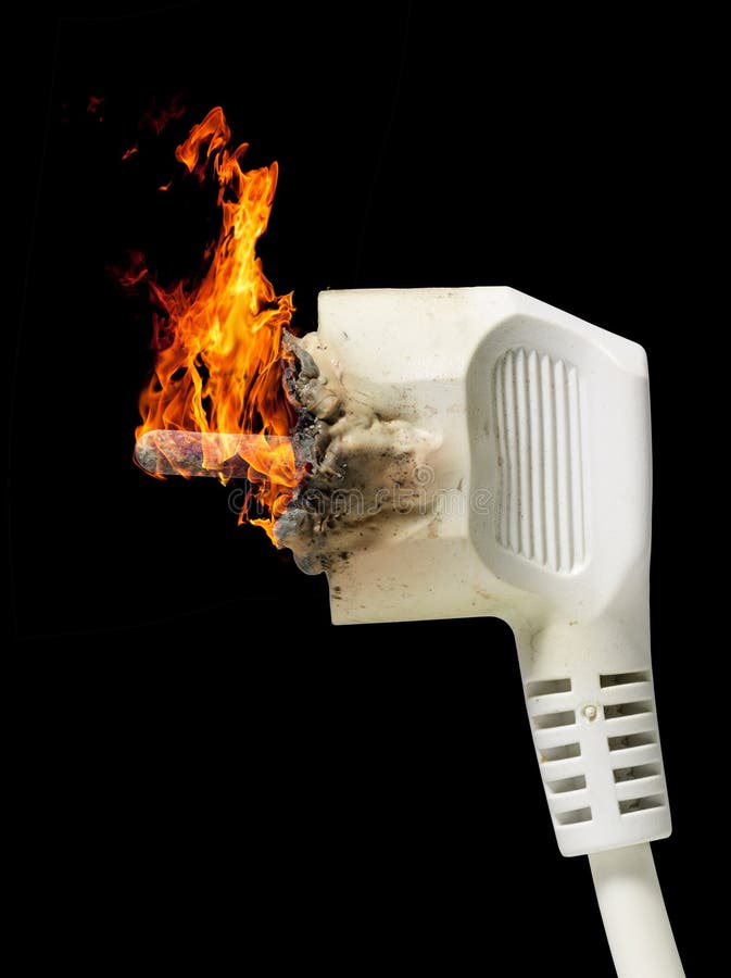 Burning plug stock image. Image of plug, plastic, melting - 65867025