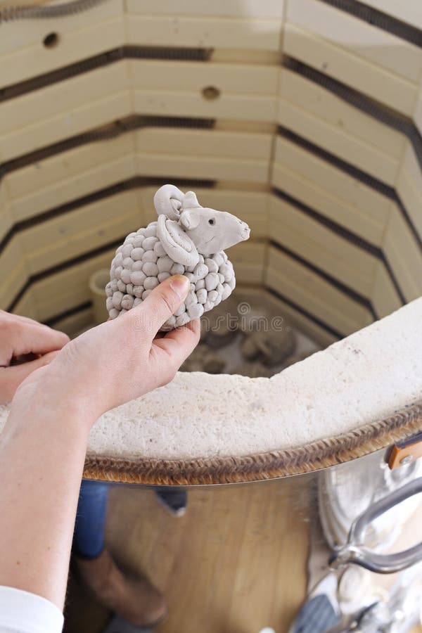 Burning Pottery in the Oven. Stock Image - Image of ceramics, molded ...