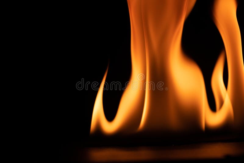 Burning Power of the Flame, Flames, and Burning Sparks Close-up, Fire ...