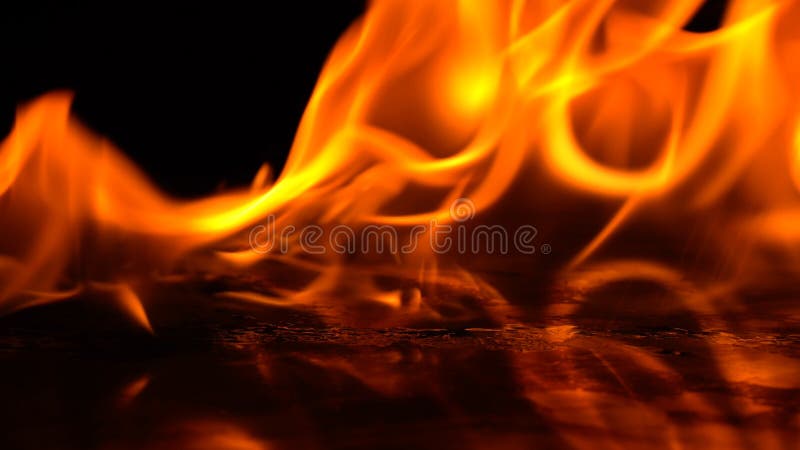 Burning Power of the Flame, Flames and Burning Sparks Close-up, Fire ...