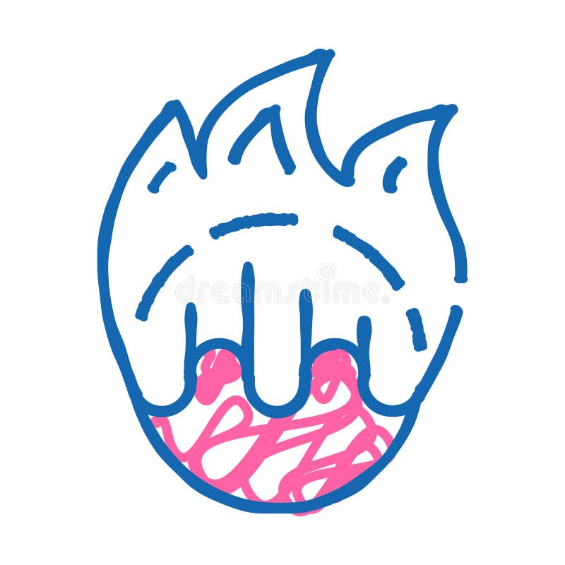 Burning Projectile Icon Doodle Illustration Stock Vector - Illustration ...