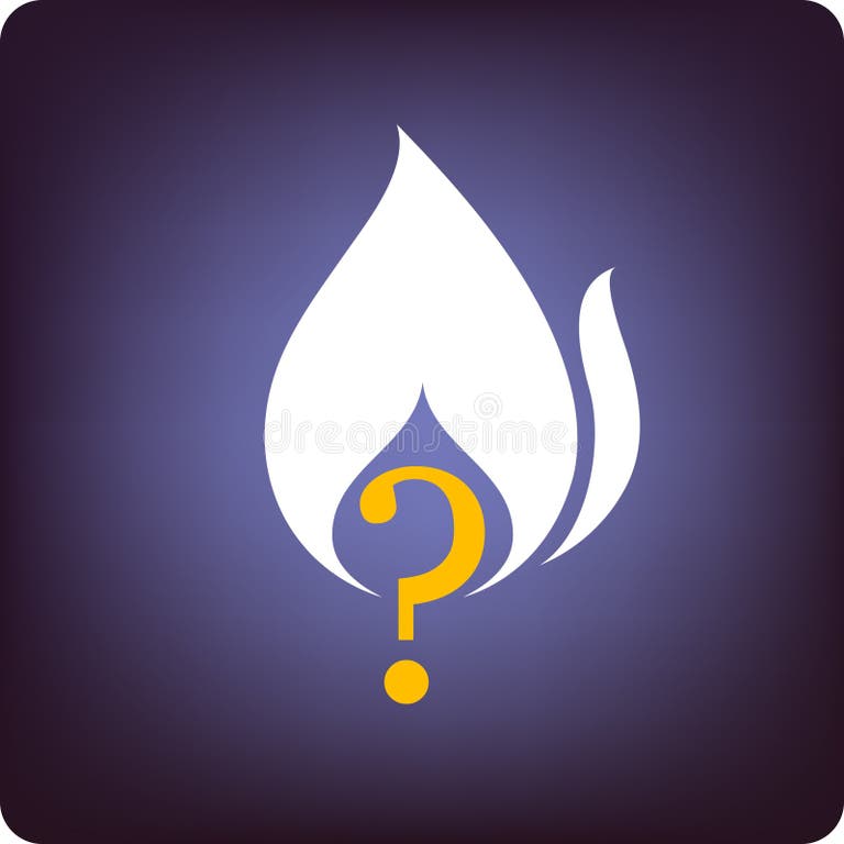 Burning question stock vector. Illustration of burn, mark - 5117482