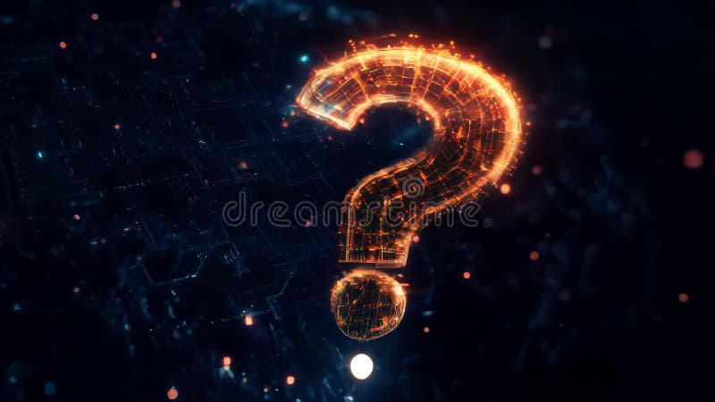 Burning Question Mark Animation Background Fiery Mystery and Intensity ...
