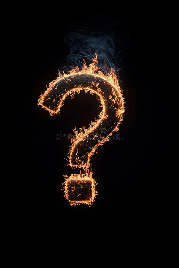 A Burning Question Mark Symbolizing Curiosity and Mystery in Profound ...