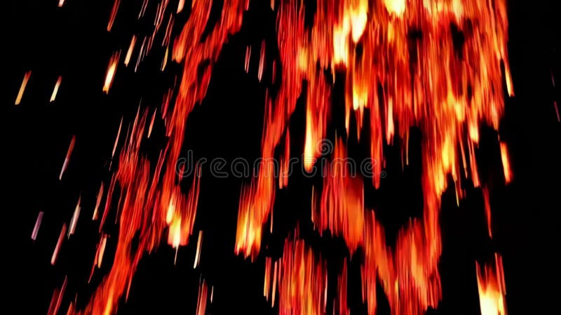 Burning Rain! a Fantastical Shower of Fire Stock Video - Video of heat ...