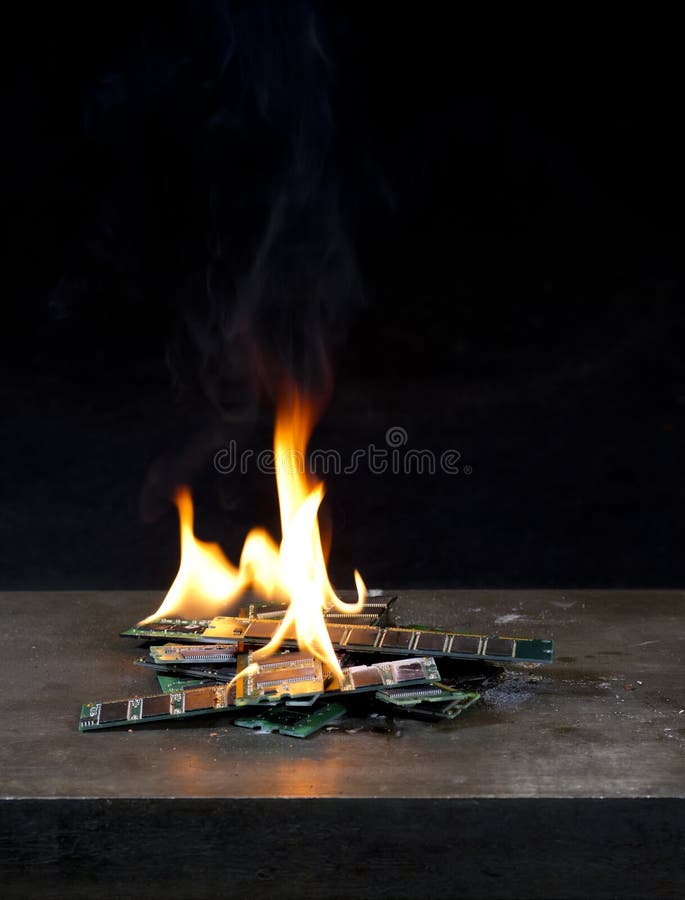 Computer hard disk burning stock photo. Image of burning - 26577446