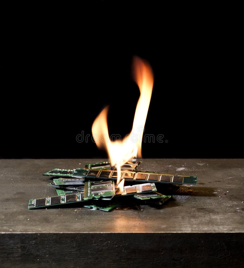 Burning memory sticks stock image. Image of group, equipment - 33291665