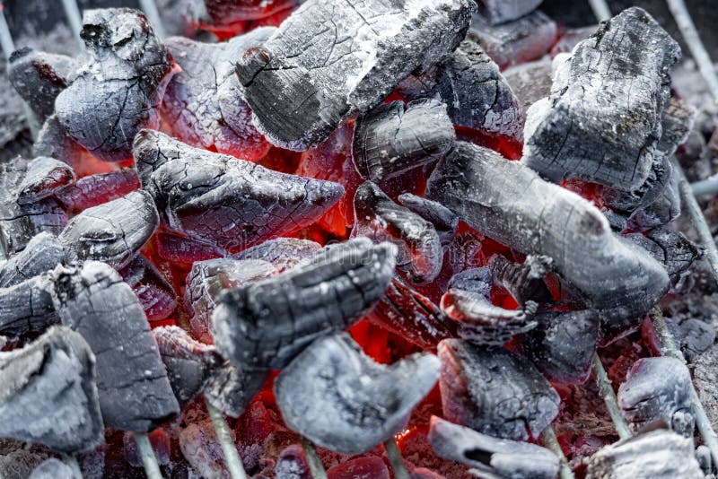 Burning grill coals stock photo. Image of cookout, grill - 333098854