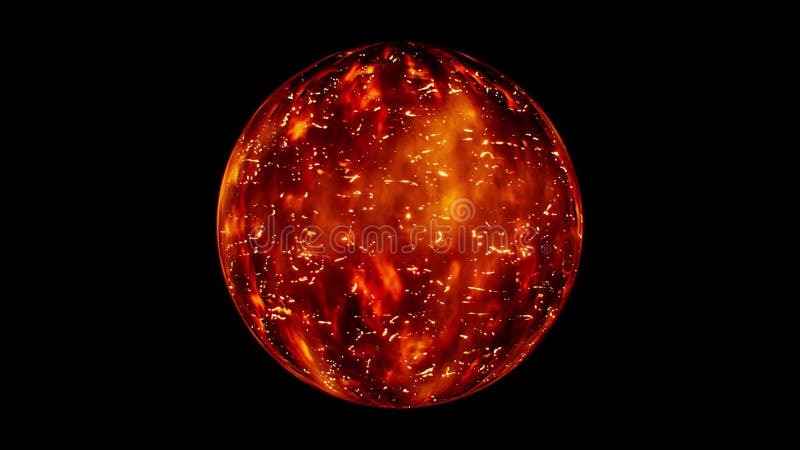 Burning Red Fire and Spark Orb Stock Footage - Video of inferno, energy ...