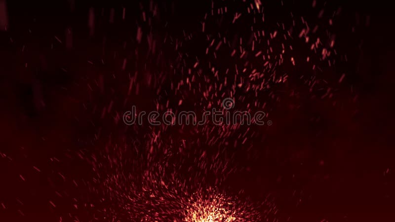 Exploding Burning Red Hot Fire Sparks Motion Background Animation Stock ...