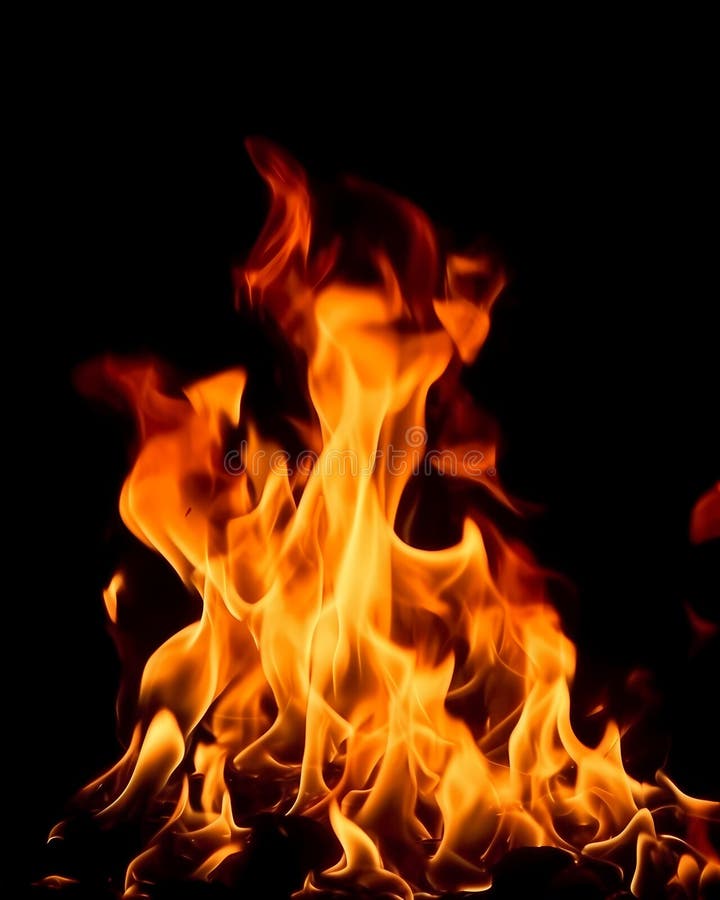 Burning Red Hot Sparks Fly from a Big Fire, Fire Overlay Made with ...