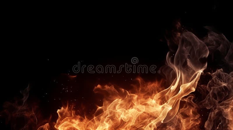 Burning Red Hot Sparks Fly from a Big Fire, Fire Overlay Made with ...