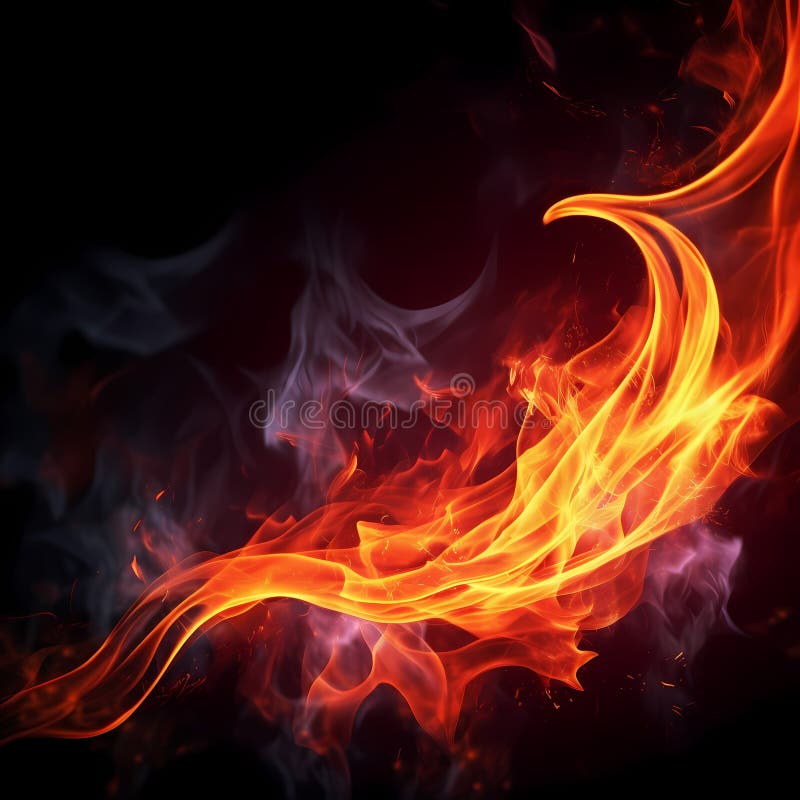 Burning Red Hot Sparks Fly from a Big Fire, Fire Overlay Made with ...