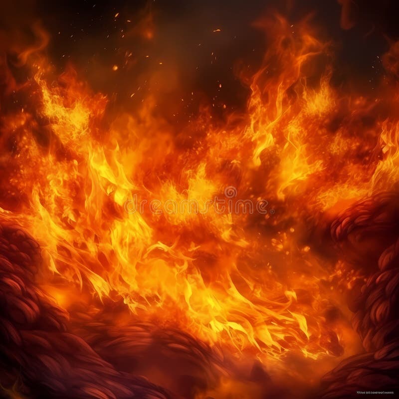 Burning Red Hot Sparks Fly from a Big Fire, Fire Overlay Made with ...