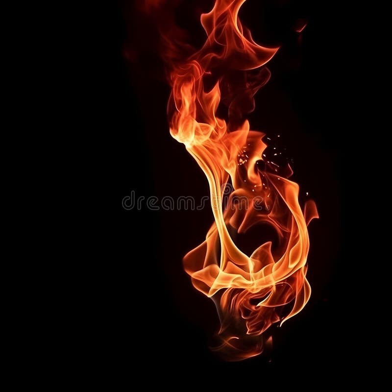 Burning Red Hot Sparks Fly from a Big Fire, Fire Overlay Made with ...