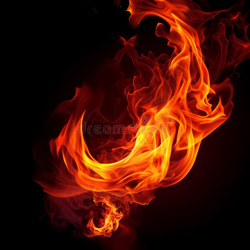 Burning Red Hot Sparks Fly from a Big Fire, Fire Overlay Made with ...