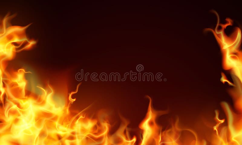 Burning Red Hot Sparks Realistic Fire Stock Vector - Illustration of ...