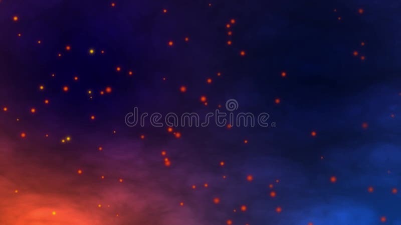 Burning Blue Sparks Rise from Fire Seamless Loop ,Fire Particles Over ...